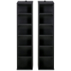 HOMCOM Set of 2 CD Media Display Shelf Unit Tower Rack w/ Adjustable ...