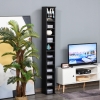 HOMCOM Set of 2 CD Media Display Shelf Unit Tower Rack w/ Adjustable ...