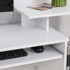 HOMCOM Compact Small Computer PC Desk with Sliding Keyboard Tray ...