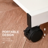 HOMCOM Movable Compact Small Computer PC Desk with 4 Moving Wheels ...