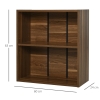 HOMCOM Wooden 2 Tier Storage Unit Shelf Bookshelf Bookcase Cupboard ...