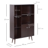 HOMCOM Open Bookcase Storage Cabinet Shelves Unit Free Standing w/ Two ...