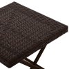 Outsunny Table Basse Table d’apponte Pliante Acier Rotin 40x40x40 cm Marron - Aosom.fr