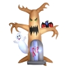 Outsunny 8ft Inflatable Halloween Ghost Tree with White Ghost and ...