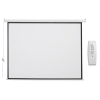 HOMCOM Ecran Projection Motorisé Home-Cinéma 171 x 128cm Blanc- Aosom.fr