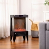 HOMCOM Electric Fireplace Heater, Freestanding 750W/1500W Fireplace ...