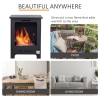 HOMCOM Freestanding Ethanol Fireplace, Bioethanol Fire with 1.5L Tank ...