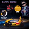 HOMCOM 12V Electric Ride-On Go Kart, with Remote Control, Lights, Music ...