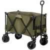 Outsunny Folding Garden Trolley on Wheels, Collapsible Camping Trolley ...