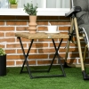 Outsunny Table basse pliable de jardin style cosy chic dim. 40L x 40l x 40H cm métal époxy ...