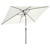 Outsunny 3x2m Patio Parasol Garden Umbrellas Canopy with Aluminum Tilt ...