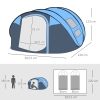 Outsunny 4-5 Person Pop-up Camping Tent Waterproof Family Tent w/ 2 Mesh Windows & PVC Windows ...