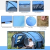 Outsunny 4-5 Person Pop-up Camping Tent Waterproof Family Tent w/ 2 Mesh Windows & PVC Windows ...