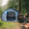 Outsunny 4-5 Person Pop-up Camping Tent Waterproof Family Tent w/ 2 Mesh Windows & PVC Windows ...