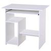 HOMCOM Compact Small Computer Table White | Aosom UK