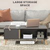 HOMCOM Coffee Table for Living Room, Modern Centre Table with Storage ...