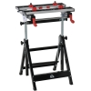 HOMCOM Foldable Work Bench Tool Stand with Adjustable Height and Clamps ...