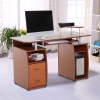 HOMCOM Wooden Office Computer PC Table Writing Desk Home Furniture ...