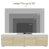 HOMCOM 2 Pieces TV Unit Set with Wall Cabinet, Freestanding ...