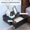 HOMCOM Set 2 Comodini Sospesi Moderni in Legno 40x30x15cm Nero | Aosom ...
