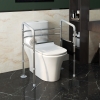 HOMCOM Free Standing Toilet Frame, Height and Width Adjustable Toilet ...