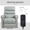 HOMCOM Vibration Massage Rise and Recliner Chair, Electric Power Lift ...