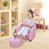 HOMCOM Kids Toddler Sofa Children's Armchair Footstool with Thick ...