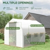 Outsunny 3 x 2m Walk-in Polytunnel Greenhouse, Zipped Roll Up Sidewalls ...