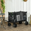 Outsunny Folding Garden Trolley, Cargo Traile on Wheels, Collapsible ...
