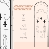 Outsunny Metal Trellis Set of 2, Garden Trellis for Climbing Plants ...
