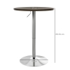 HOMCOM Tavolo Alto con Altezza Regolabile e Piano Girevole a 360 ...