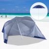 Outsunny 2 m Beach Umbrella Parasol UV Protection Fishing Brolly ...