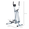 HOMCOM Air Walker Exercise Machine, Gym Air Glider for Trainer Silver ...