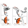 HOMCOM 2-in-1 Upright Exercise Bike Stationary Foldable Magnetic ...