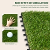 Outsunny Gazon synthétique Artificiel Set de 10 Dalles Carreaux 30 x 30 cm épaisseur Confort 3 ...