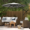 Outsunny 3(m) Convertible Cantilever Parasol and Centre-post Garden ...