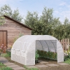 Outsunny 3 x 3 x 2 m Polytunnel Greenhouse, Walk in Pollytunnel Tent ...