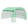 Outsunny Polytunnel Greenhouse Walk-in Grow House Tent with Roll-up ...