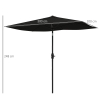 Outsunny 2 x 3(m) Garden Parasol Umbrella, Rectangular Outdoor Market ...