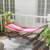 Outsunny Foldable Hammock Stand, Portable Hammock with Metal Frame, 2 ...