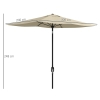 Outsunny 2 x 3(m) Garden Parasol Umbrella, Rectangular Outdoor Market ...