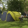 Outsunny 4-5 Person Pop-up Camping Tent Waterproof Family Tent w/ 2 Mesh Windows & PVC Windows ...
