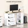 HOMCOM 120cm Computer Desk Writing Table White | Aosom UK