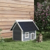 PawHut Outdoor Cat House, Wooden Feral Cat Shelter Waterproof Hide ...