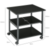 HOMCOM 3-Tier Printer Stand with Storage Shelf, Mobile Printer Table on ...