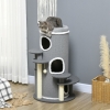 PawHut Barrel Shaped Cat Tree with Sisal Scratching Posts, Cat Bed ...