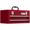 DURHAND Lockable Metal Tool Box, 2 Drawer Tool Chest with Latches ...