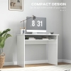 HOMCOM 90 x 50cm Computer Table, Modern Home Office Desk, Small Writing ...