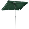 Outsunny Aluminium Sun Umbrella Parasol Patio Garden Rectangular Tilt ...