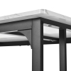 Modern Rectangular Extendable Dining Table with Iron Square Tube Legs ...